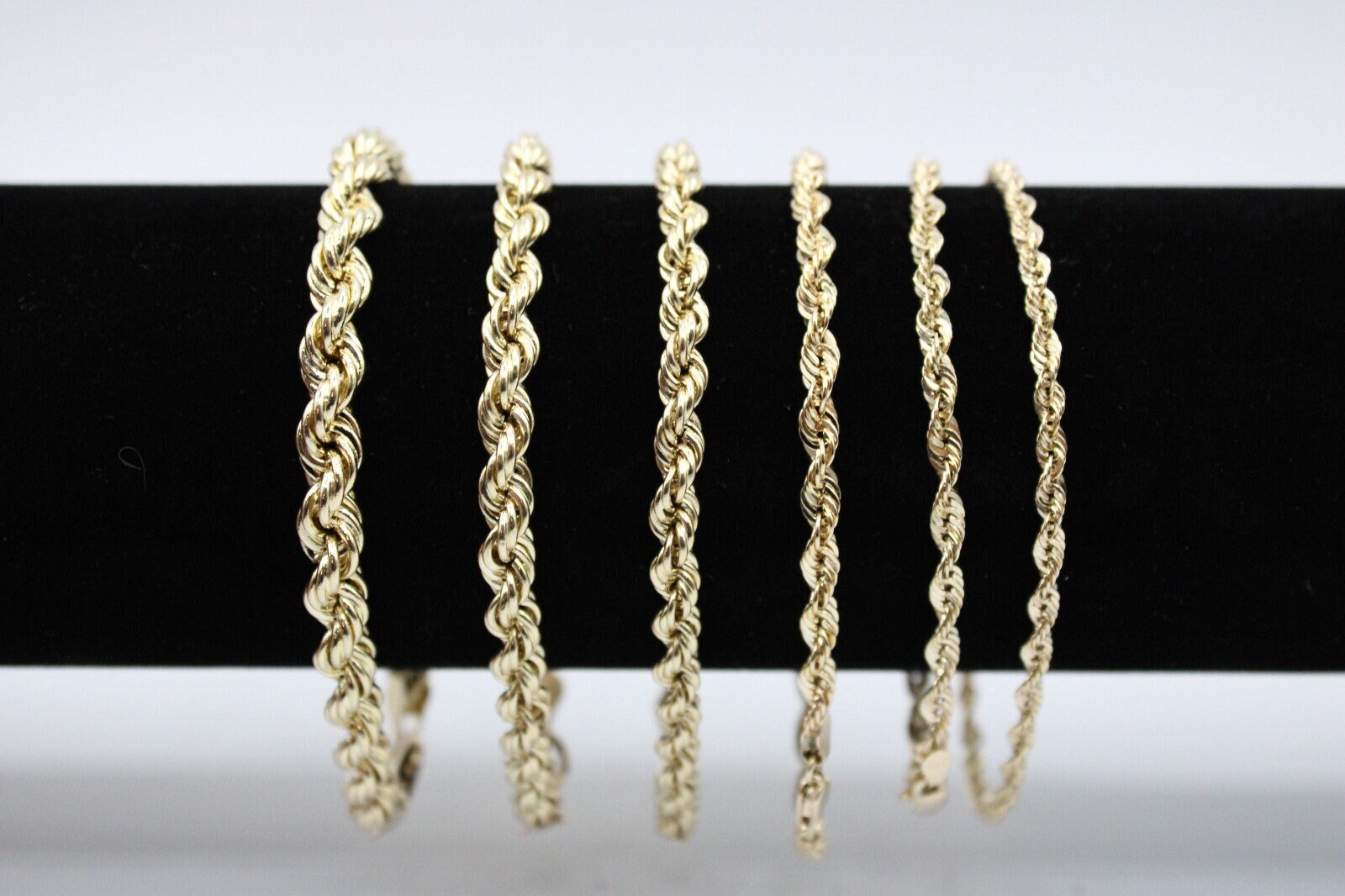 10K Gold Rope Chain Gold Rope Chain Bracelet 2mm 3mm 3.5mm - Etsy