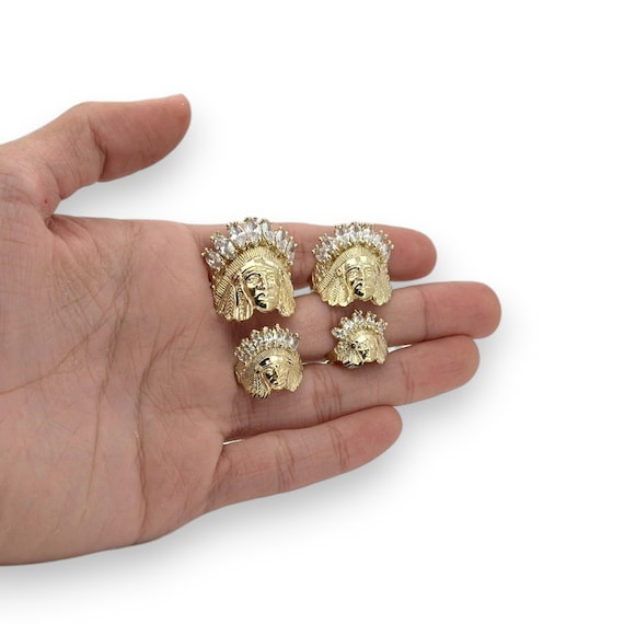 10K Gelb Gold Hauptling Kopf Native American Indianer Kopf Diamant Massiver 10K Gelbgold Ring 10k Goldring alle GroBen GroBenvariation Etsy