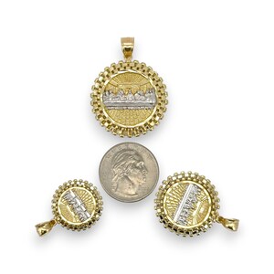 10K Yellow Gold Apostles Last Supper Charm/pendant, Authentic, Textured ...