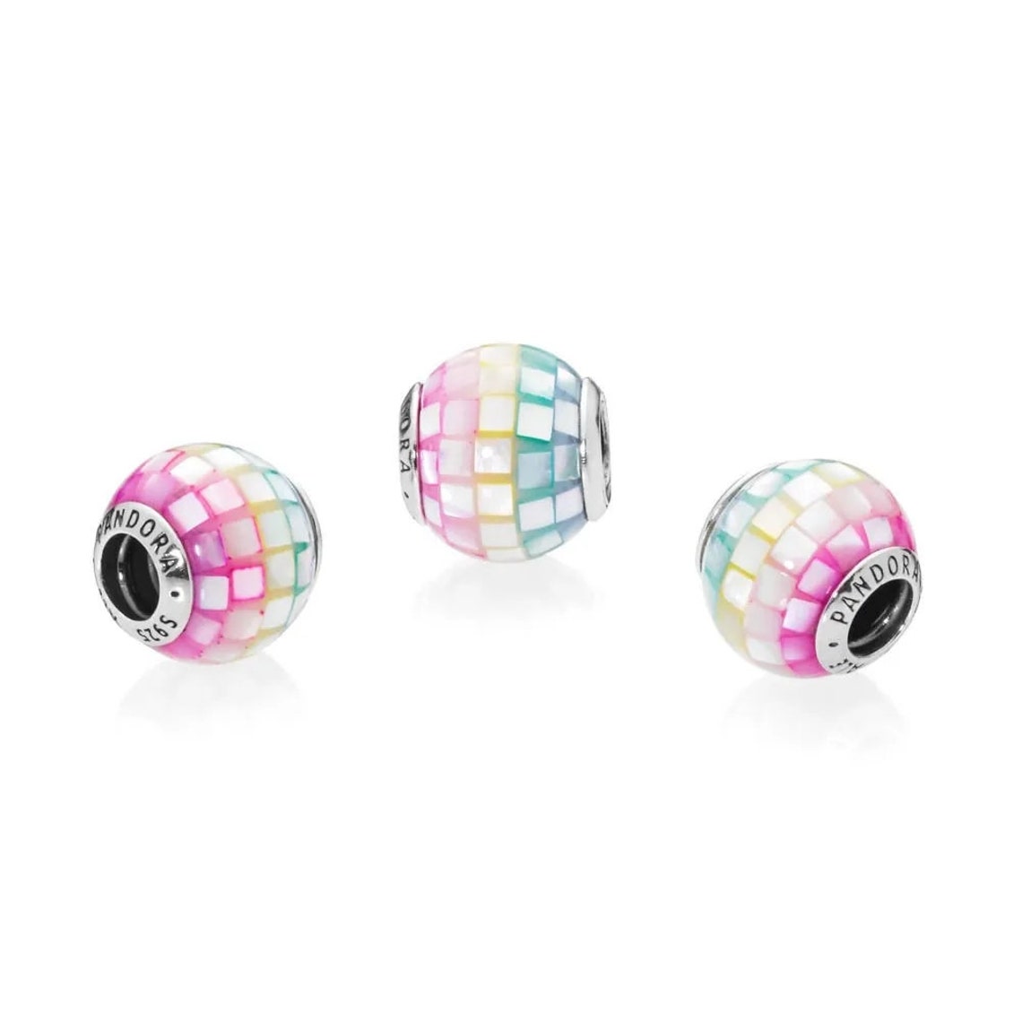 Exquiste Pandora 925 Multi Rainbow Color Mosaic Charm - Etsy