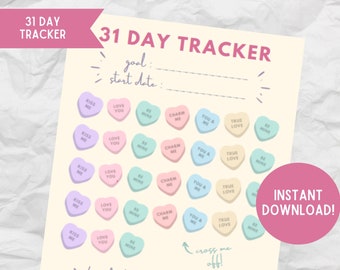 31 Day Tracker | Etsy