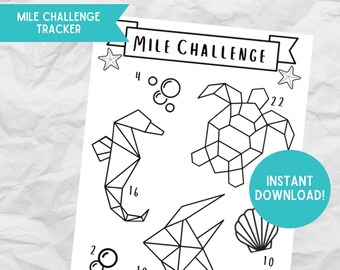 Mile Tracker Coloring - Etsy