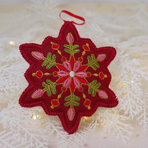 A Festive Filigree Christmas Ornaments, Felt Ornaments Set, Christmas ...