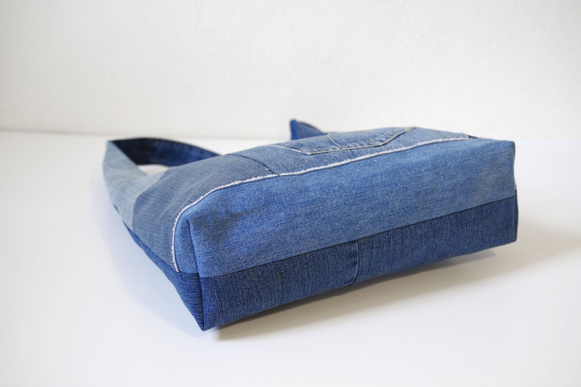 Denim Handbag Shoulder Bag Handmade 100% Recycledjean - Etsy