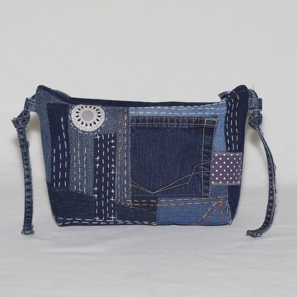Boro Sashiko Denim Bag - Etsy