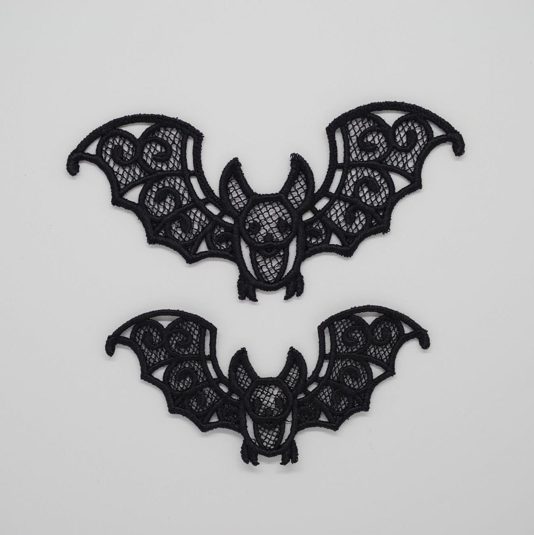 Gothic Home Decor, Lace Bats, Bat Lace Charms, Flying Bat, Hallowen ...