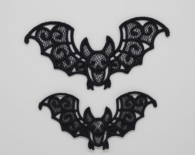 Lace Halloween Bat, Embroidered Gothic Hanging Bat, Handmade Decoration ...
