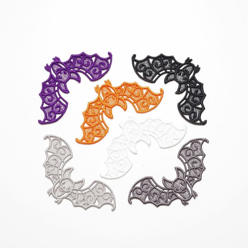 Gothic Home Decor Lace Bats Bat Lace Charms Flying Bat - Etsy