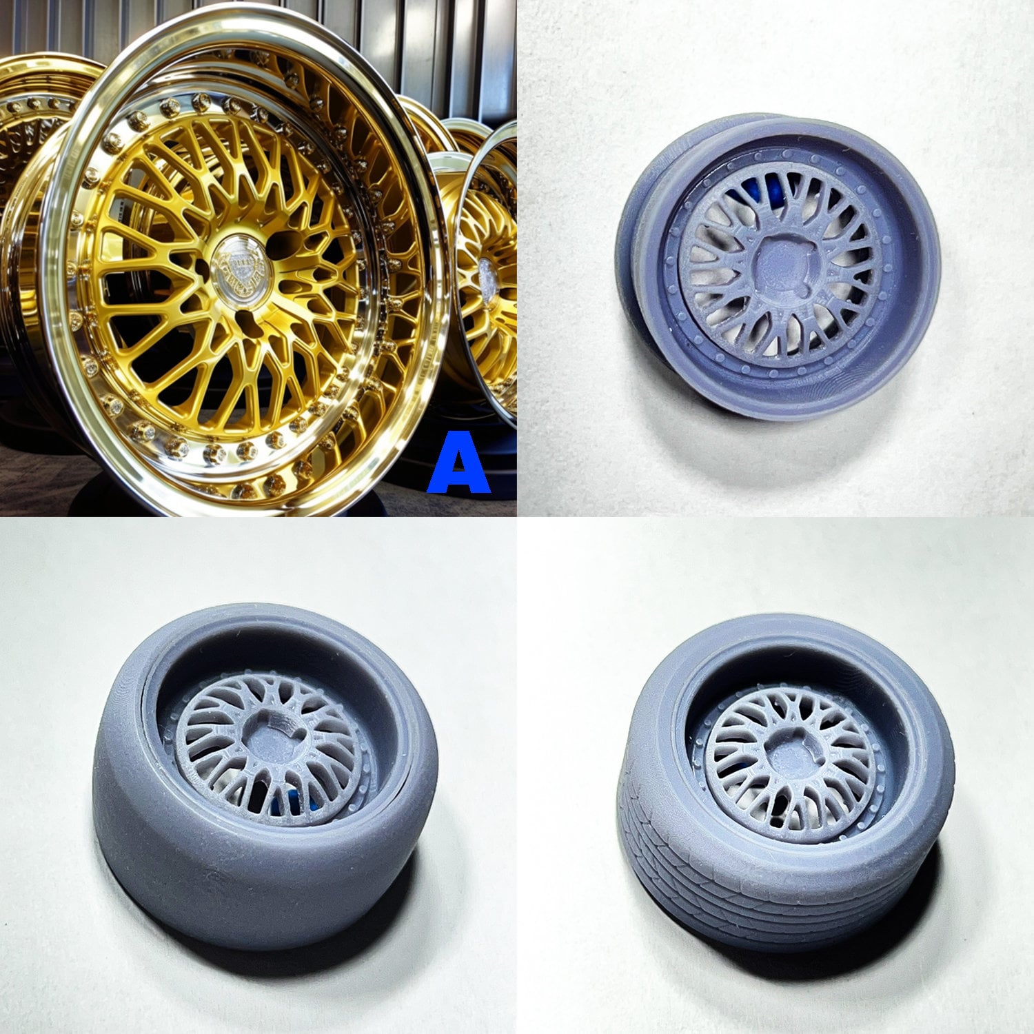 AI Designed Customer Wheels, 1/24 Wheel for Model Car, 3D Print - Etsy
