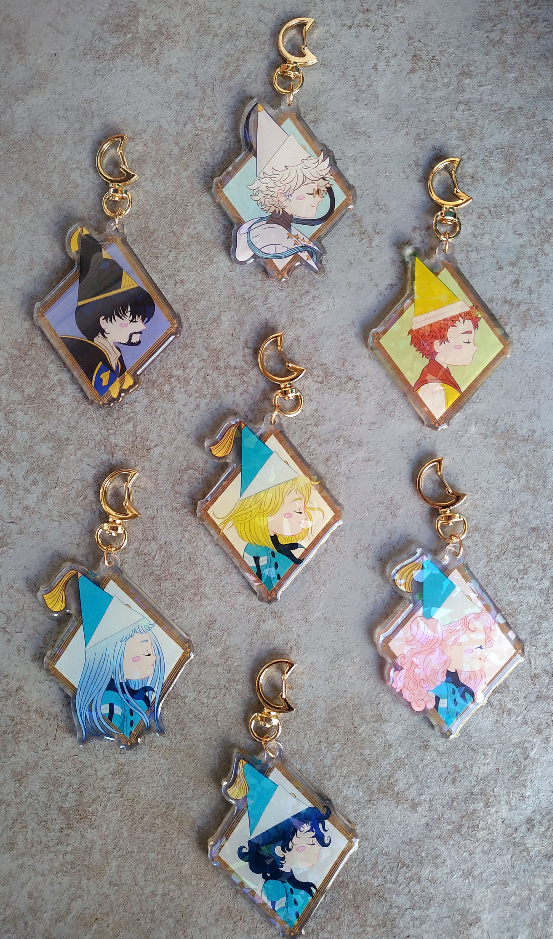 Atelier of Witch Hat Cute Holographic Keychains - Etsy