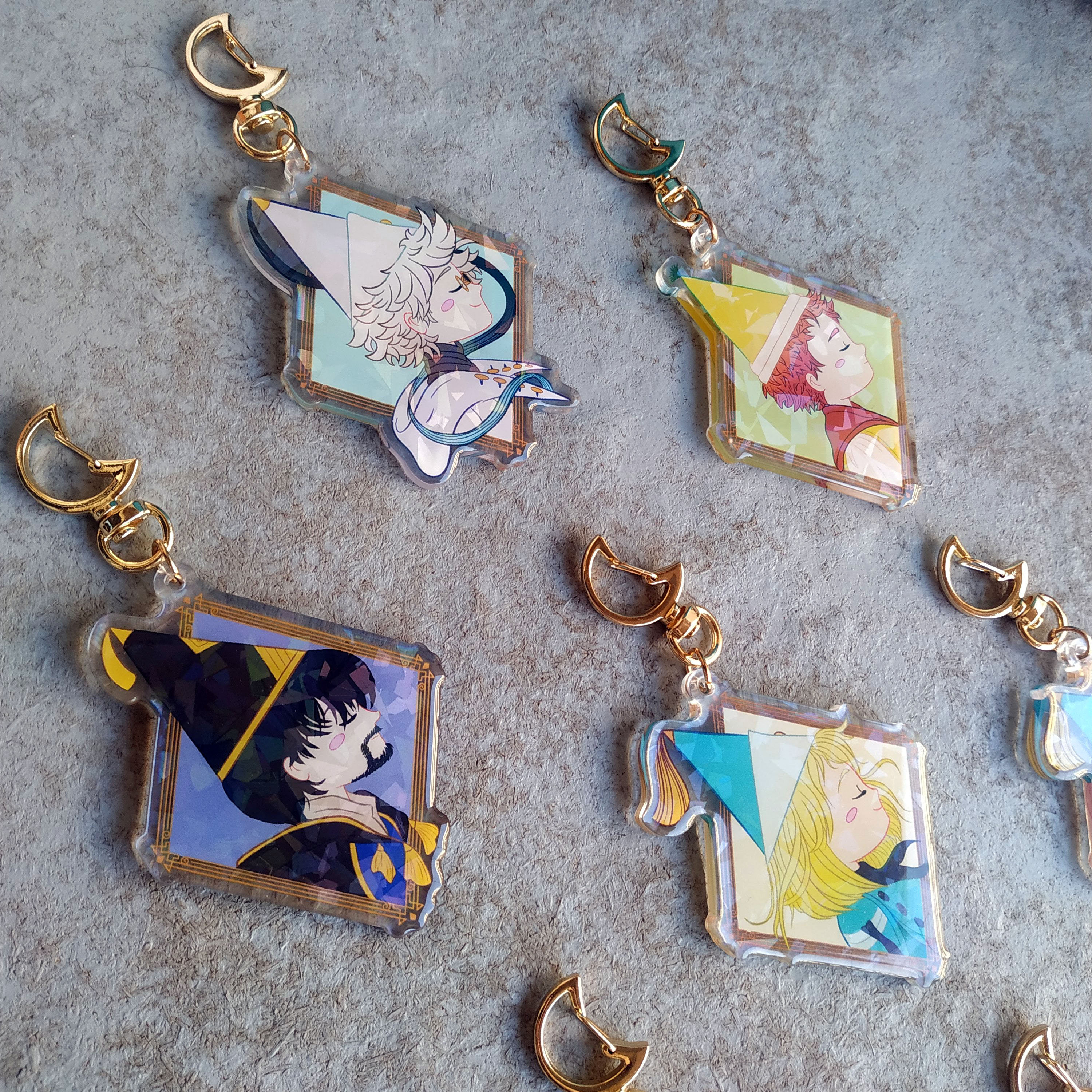 Atelier of Witch Hat Cute Holographic Keychains - Etsy