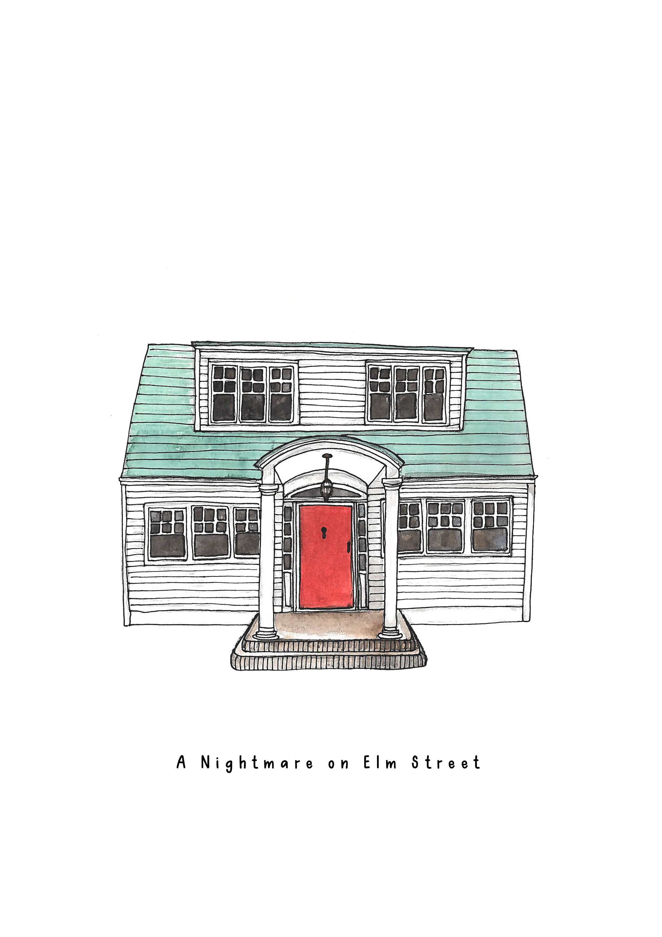 Drawing & Illustration Horror classic A Nightmare on Elm Street Movie ...