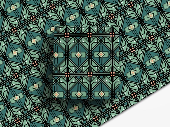 Art Deco Wrapping Paper Geometric Pattern Grown up - Etsy