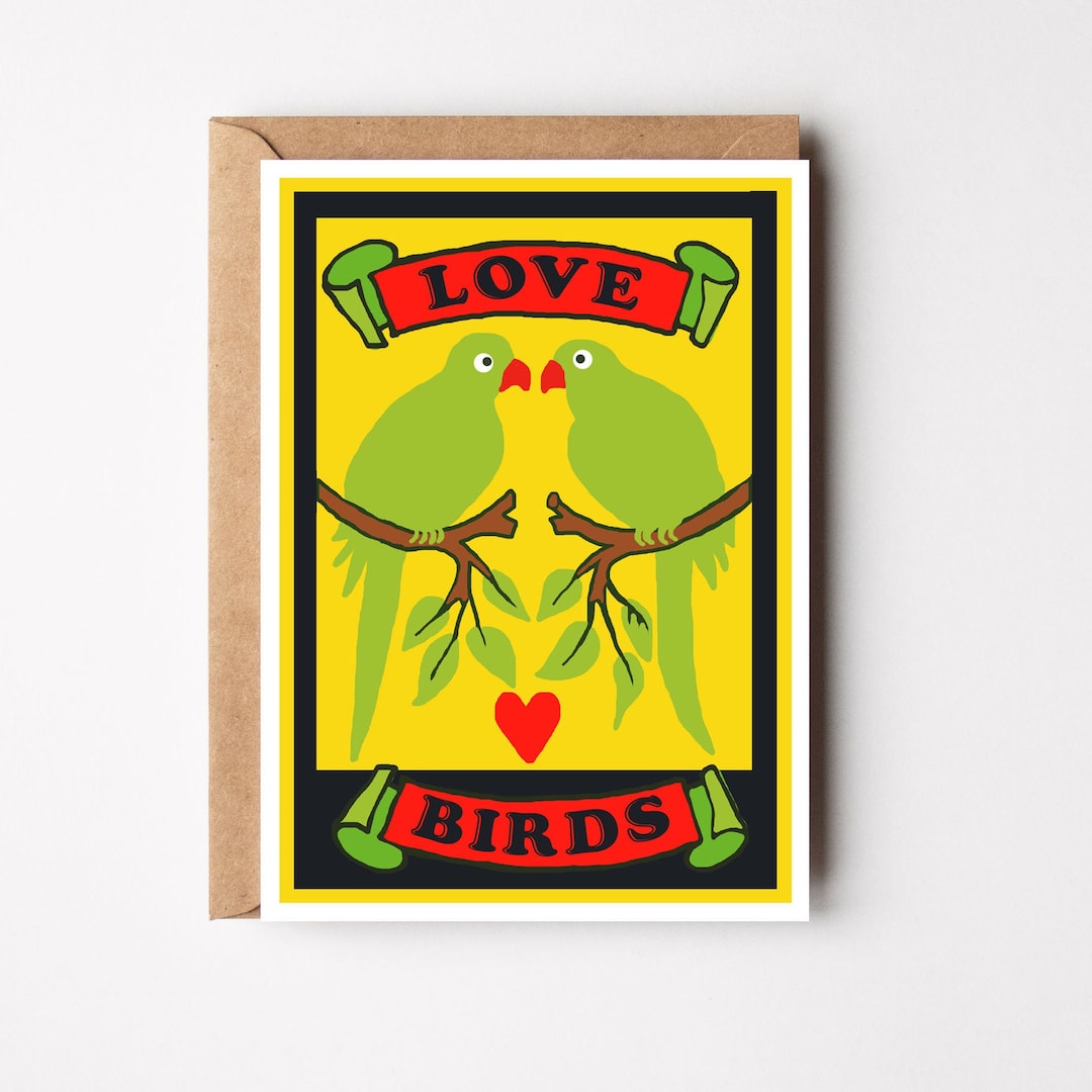 Love Birds Card-valentine Card Matchbox Design Cool Wedding Card - Etsy