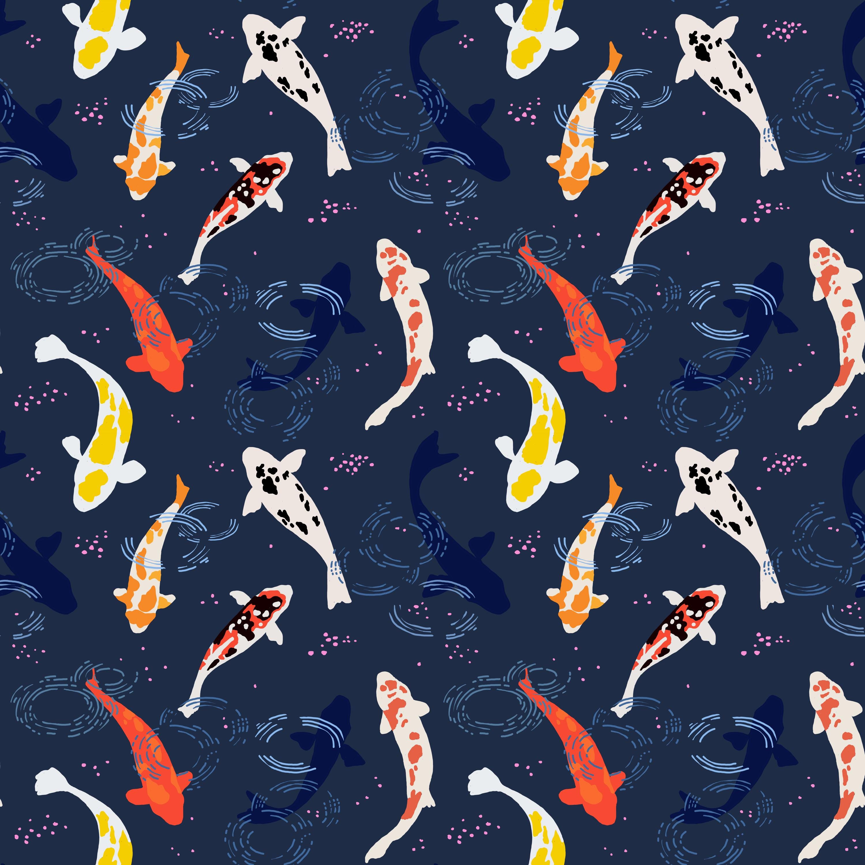 Koi Carp Gift Wrap - Fish Design- Luxury Wrapping Paper - - Etsy