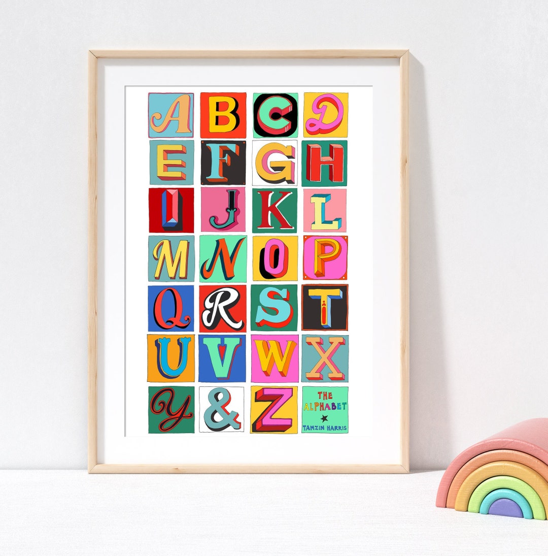 Alphabet Poster- ABC Poster-nursery Art- Educational Art - Etsy