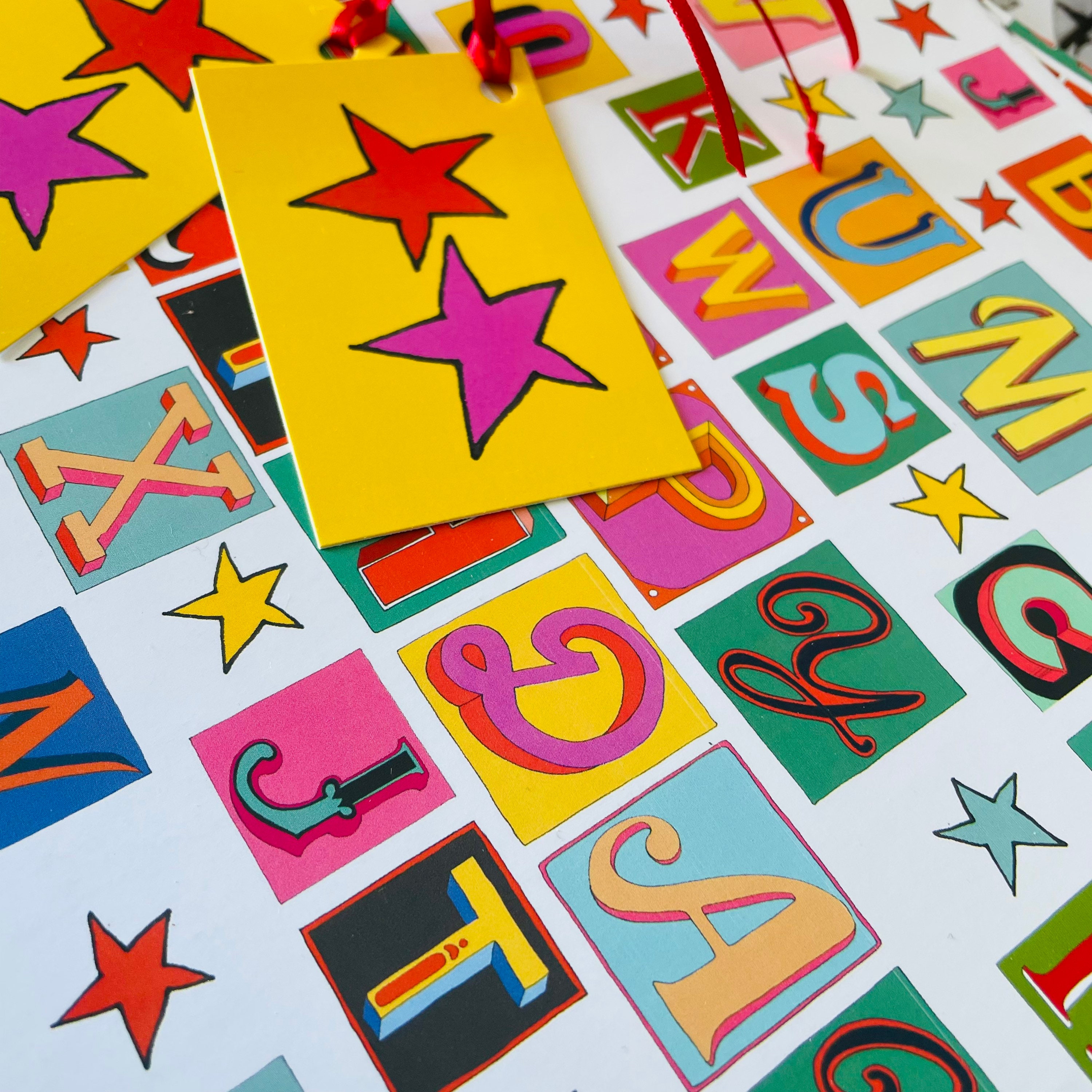 Happy Birthday Wrapping Paper Alphabet Wrapping Paper Kids - Etsy