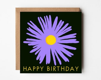 Aster Birthday Card - Etsy