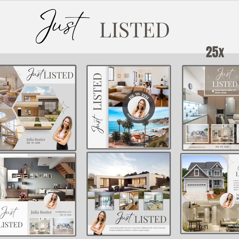 25 Just Listed Template | Just Listed Real Estate Post | Just Listed ...