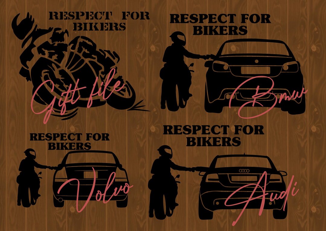 Respect for Bikers Sticker Cutting Files, PNG for Cricut & Silhouette ...