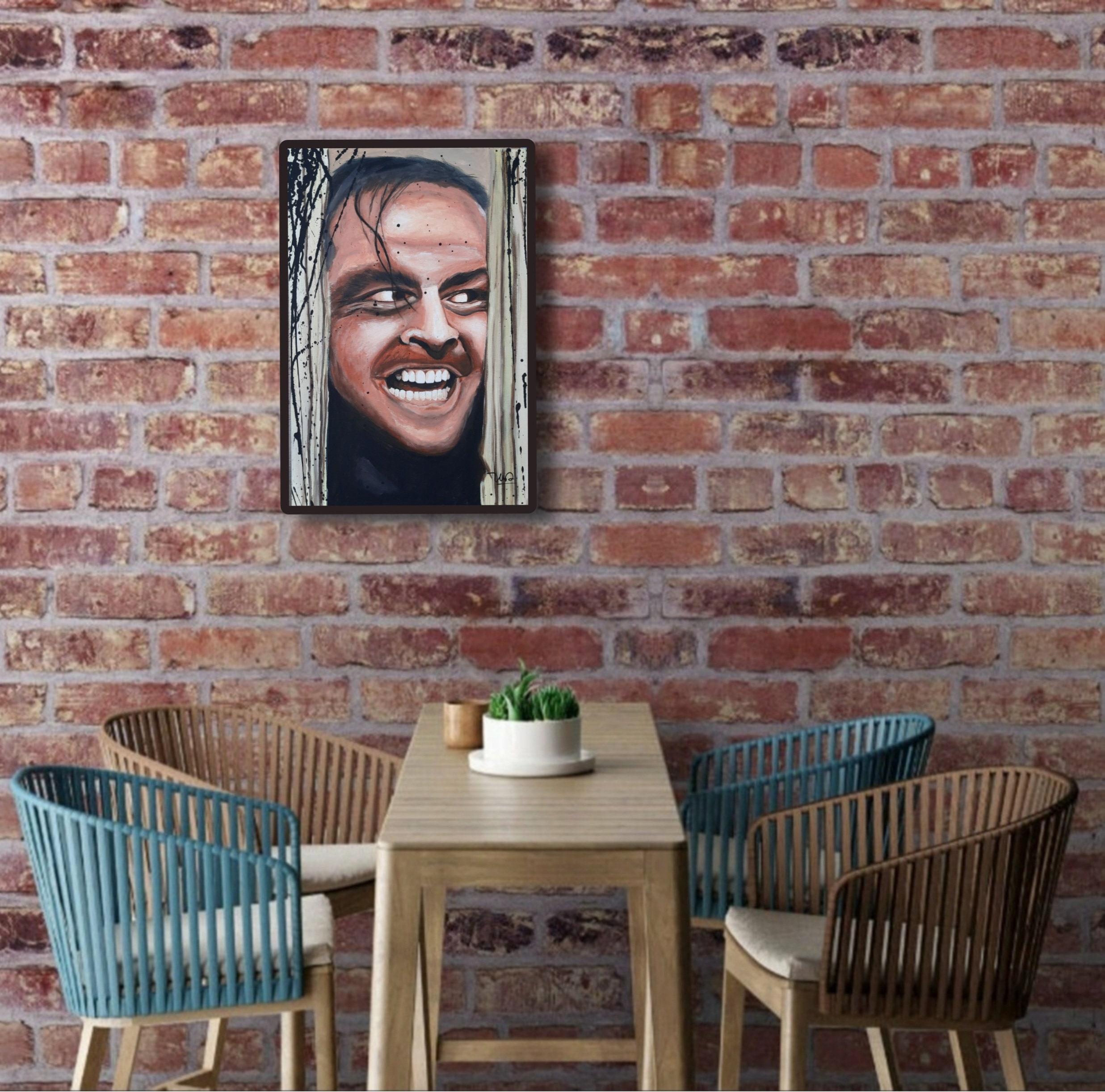 Shining "here's Johnny" Jack Nicholson Acrylic Painting Original by ...