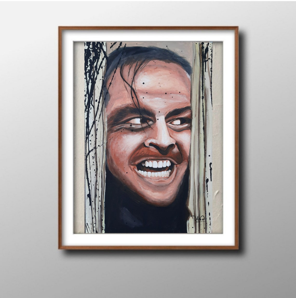Shining "here's Johnny" Jack Nicholson Acrylic Painting Original by ...
