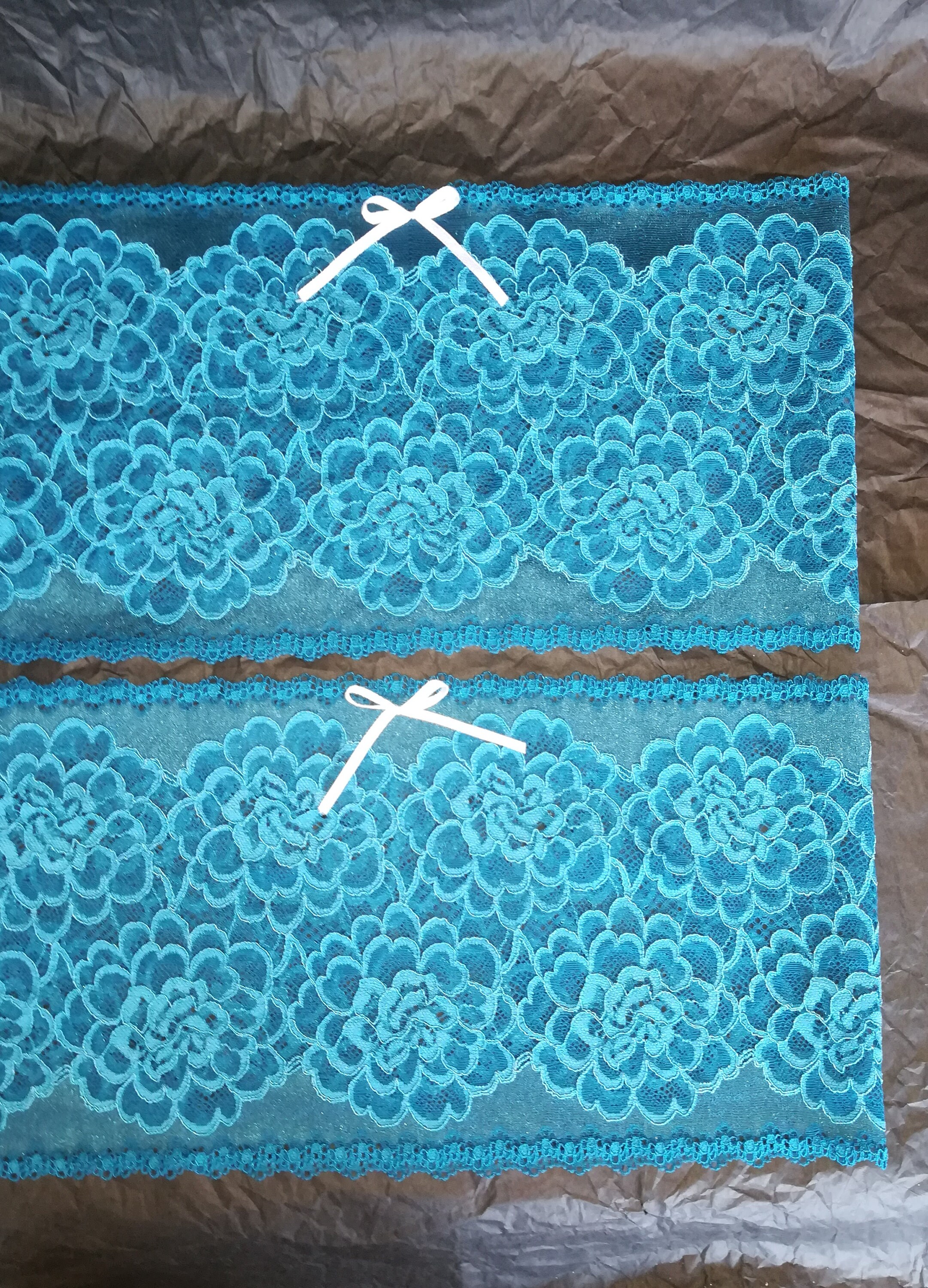 Thigh Saver Made of Blue-green Lace - 18 Cm Wide (made to Measure!) - Etsy