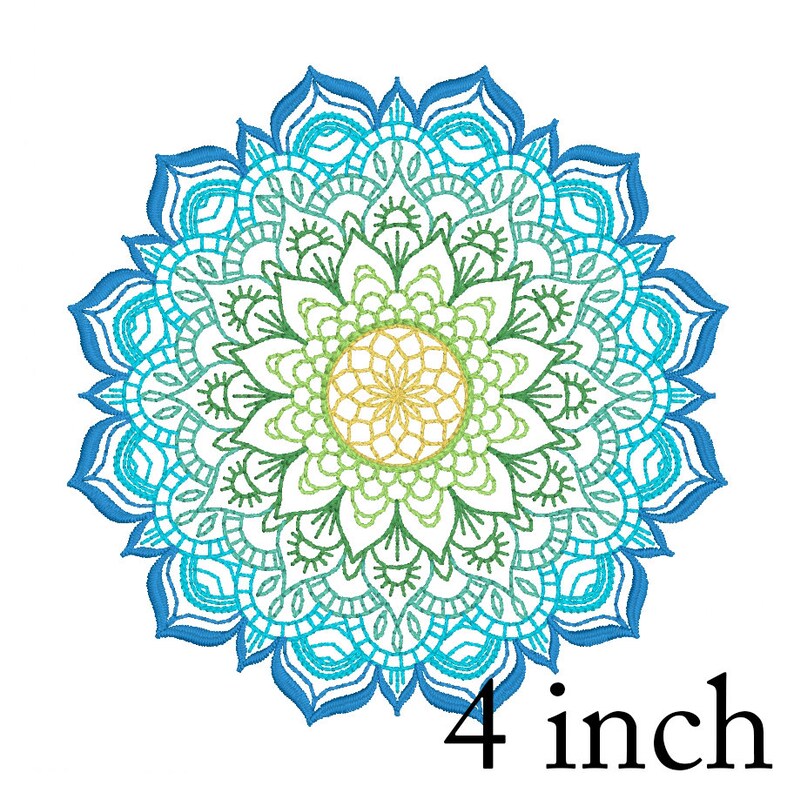 Mandala Machine Embroidery Design 3 Sizes 4x4, 5x7, 6x10 Hoop - Etsy