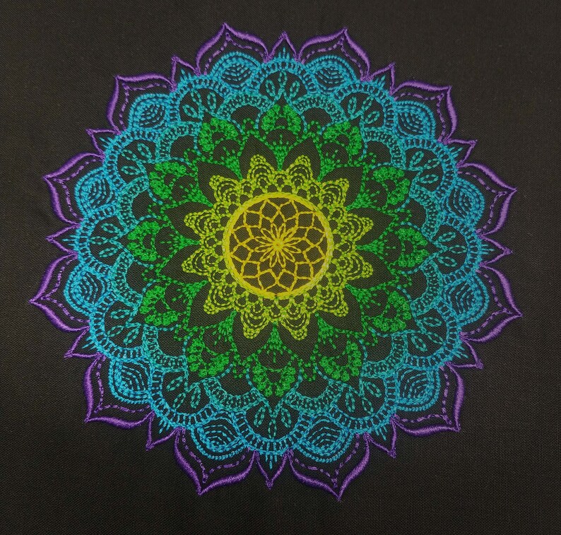 6 Inch Mandala Machine Embroidery Design 6x10 Hoop - Etsy