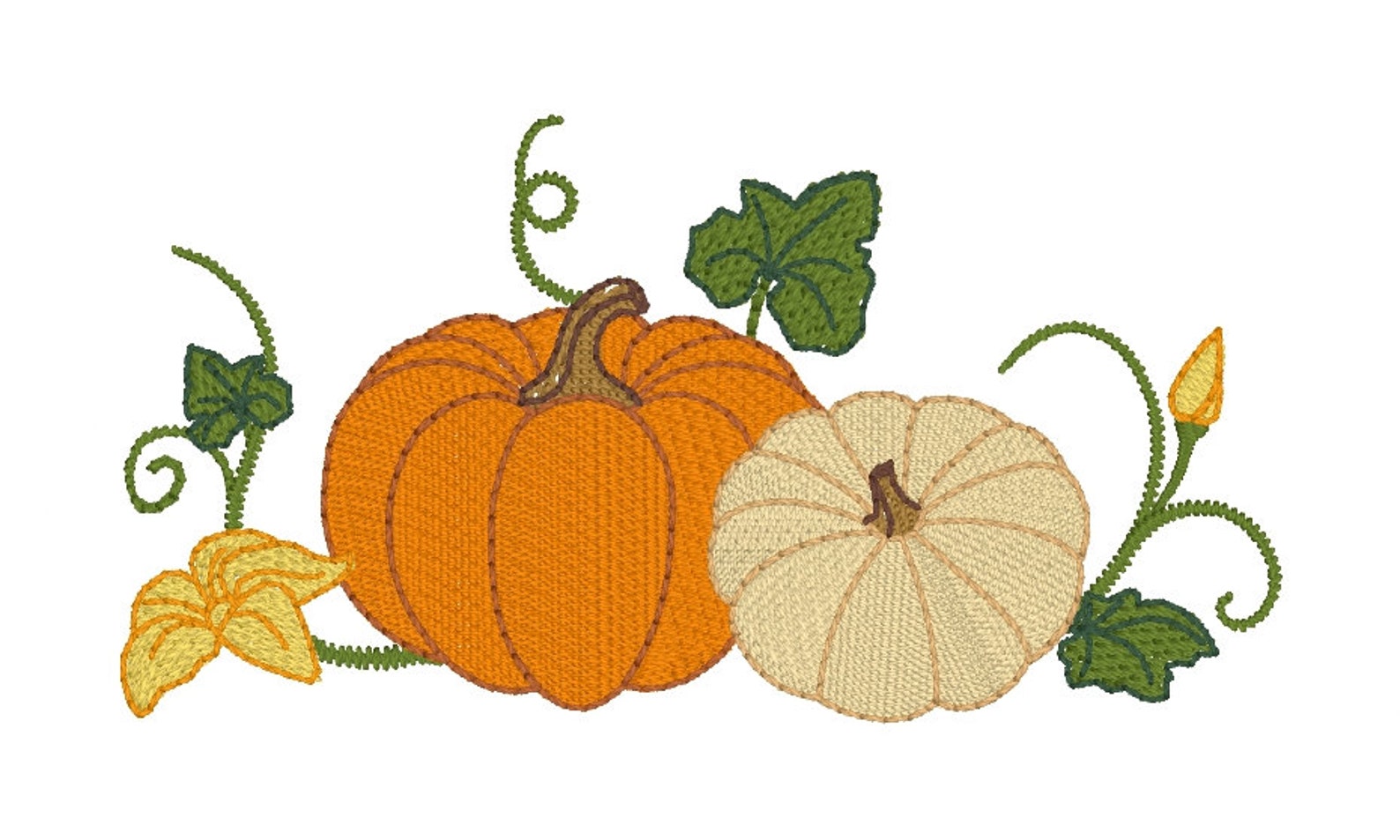 Double Pumpkins Machine Embroidery Design 4x4 Hoop Thanksgiving Autumn ...