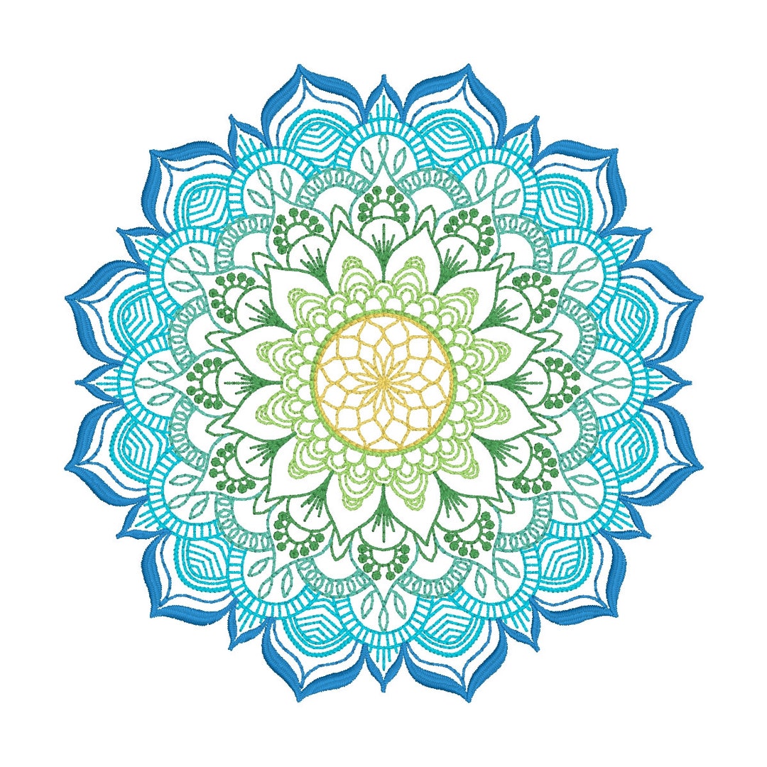5 Inch Mandala Machine Embroidery Design 5x7 Hoop - Etsy
