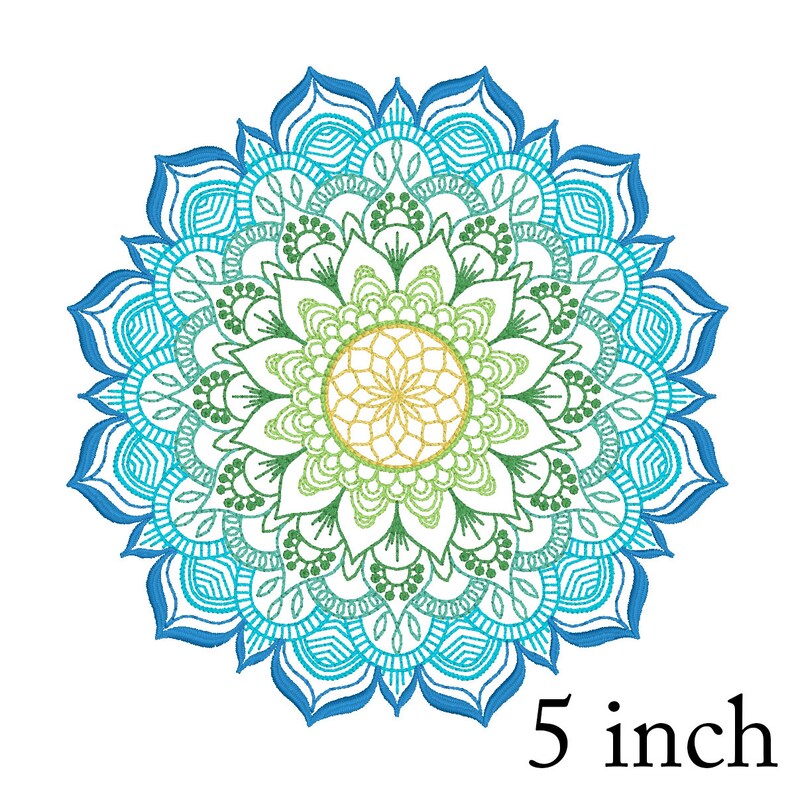 Mandala Machine Embroidery Design 3 Sizes 4x4, 5x7, 6x10 Hoop - Etsy
