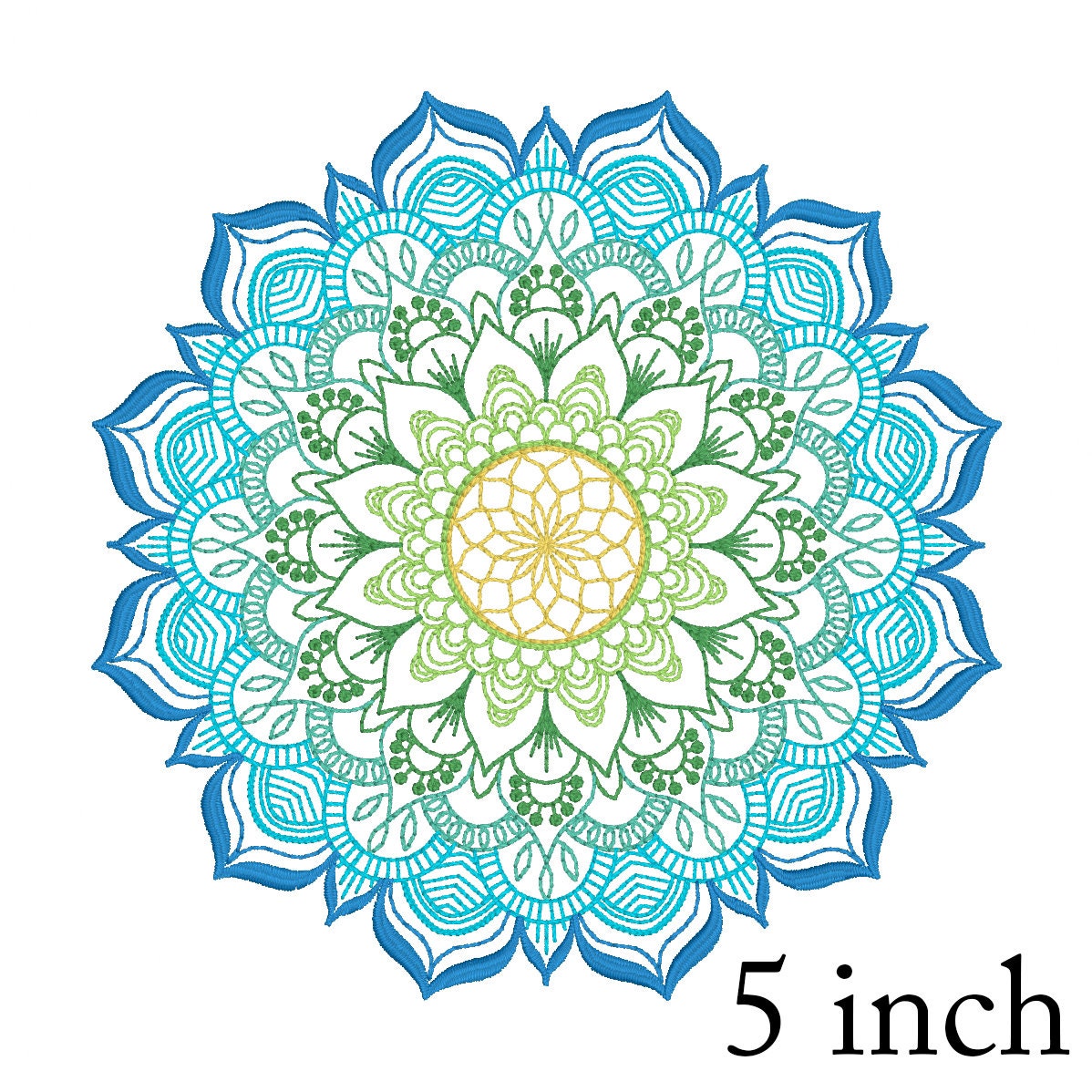 Mandala Machine Embroidery Design 3 Sizes 4x4, 5x7, 6x10 Hoop - Etsy