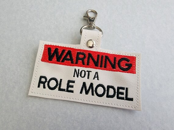 Warning Label Not a Role Model in the Hoop Embroidery Design | Etsy