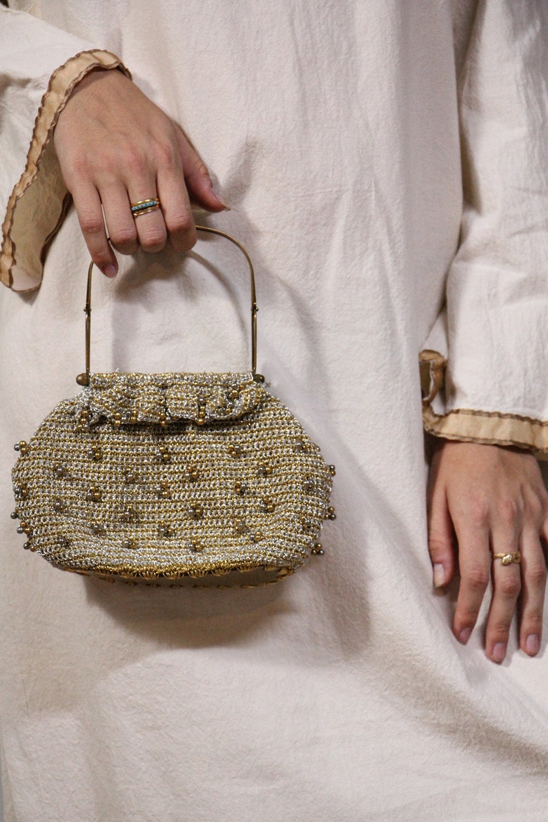 Beaded Crochet Handbag - Etsy