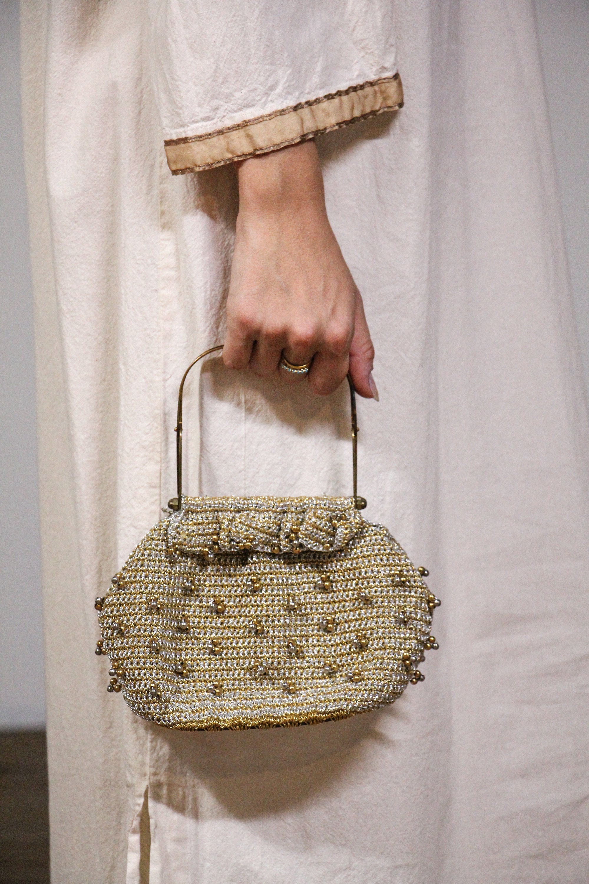 Beaded Crochet Handbag - Etsy