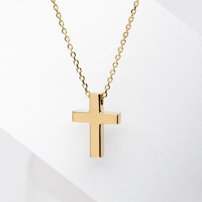 Small Cross Necklace - Etsy