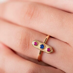 Three Stone Ring, Arrow Ring, Arrow Jewelry, Layering Ring, Statement ...