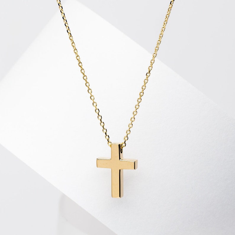 Dainty Cross Necklace Tiny Cross Necklace Christian - Etsy