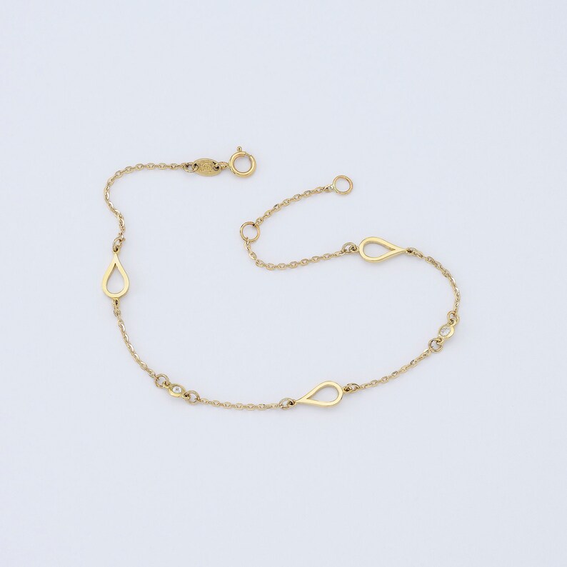 Teardrop Bracelet Raindrop Bracelet Drop Bracelet Stacking - Etsy