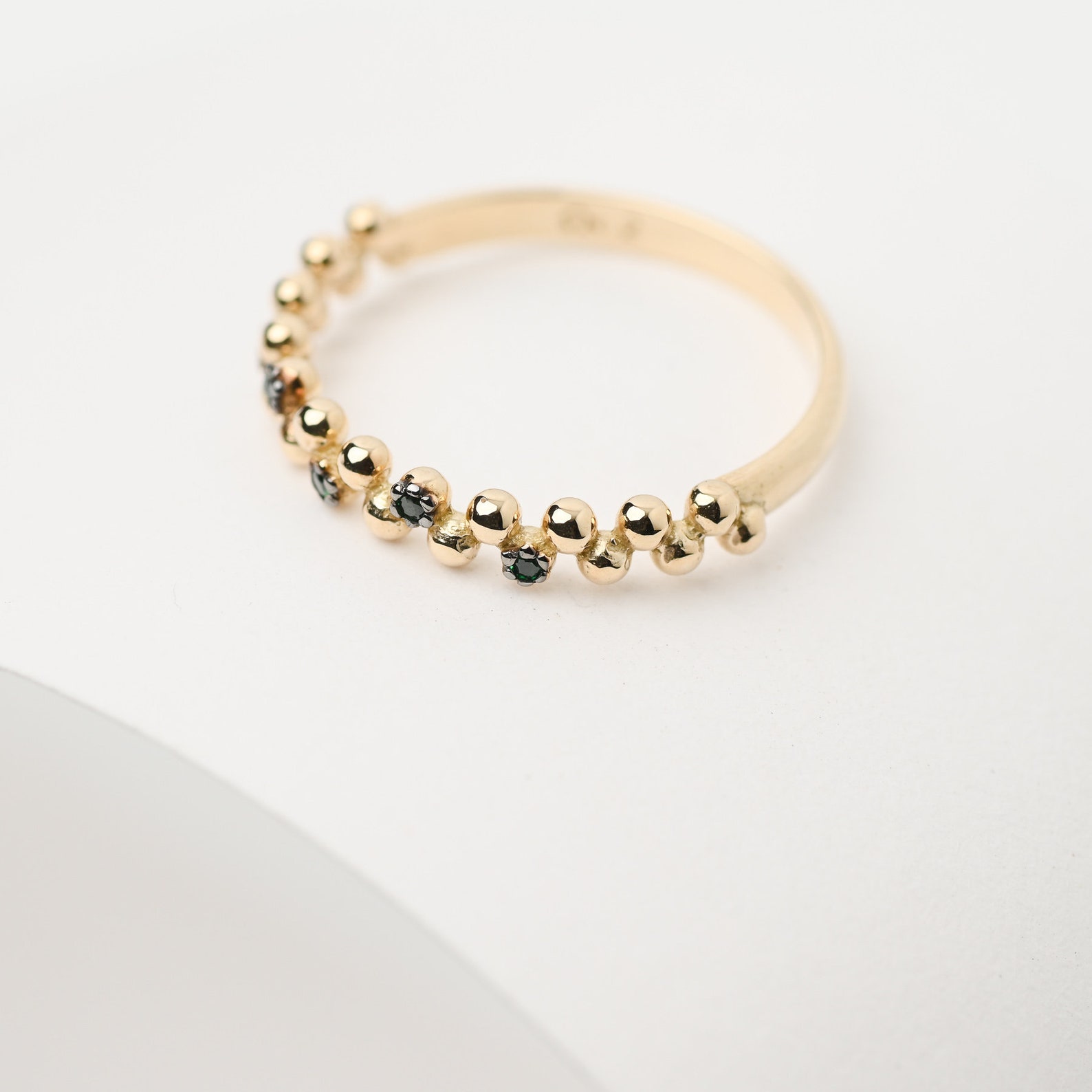 14k Solid Gold Bold Bead Ring Gold Bead Ring Ball Ring - Etsy