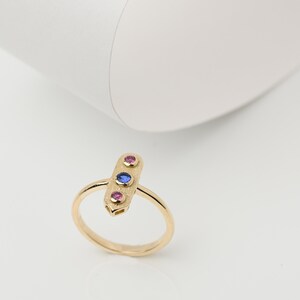 Three Stone Ring Arrow Ring Arrow Jewelry Layering Ring - Etsy