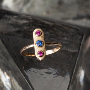 Three Stone Ring, Arrow Ring, Arrow Jewelry, Layering Ring, Statement ...