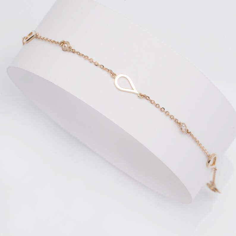 Teardrop Bracelet Raindrop Bracelet Drop Bracelet Stacking - Etsy