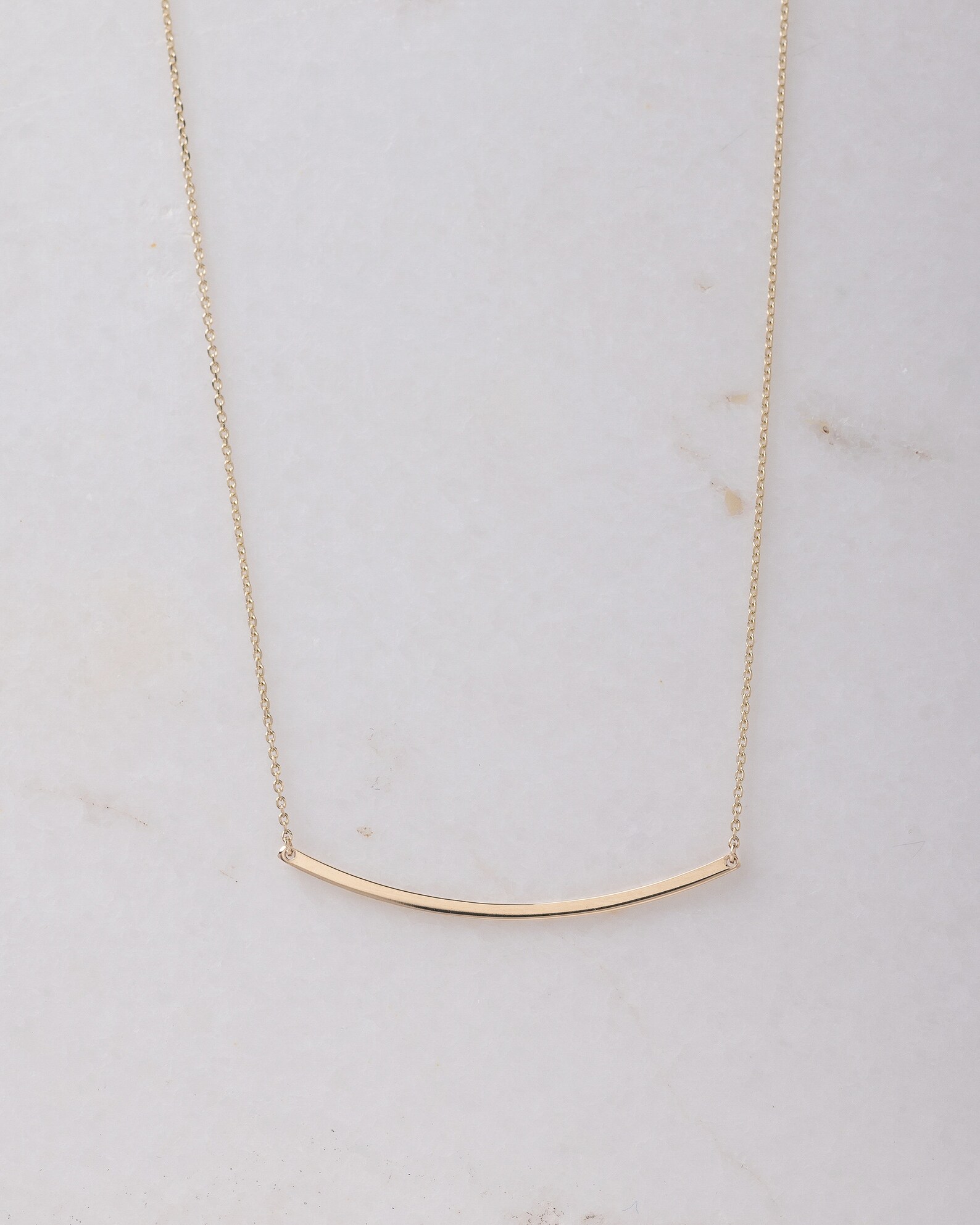 Bar Necklace 14k Gold Bar Necklace Gold Bar Necklace - Etsy