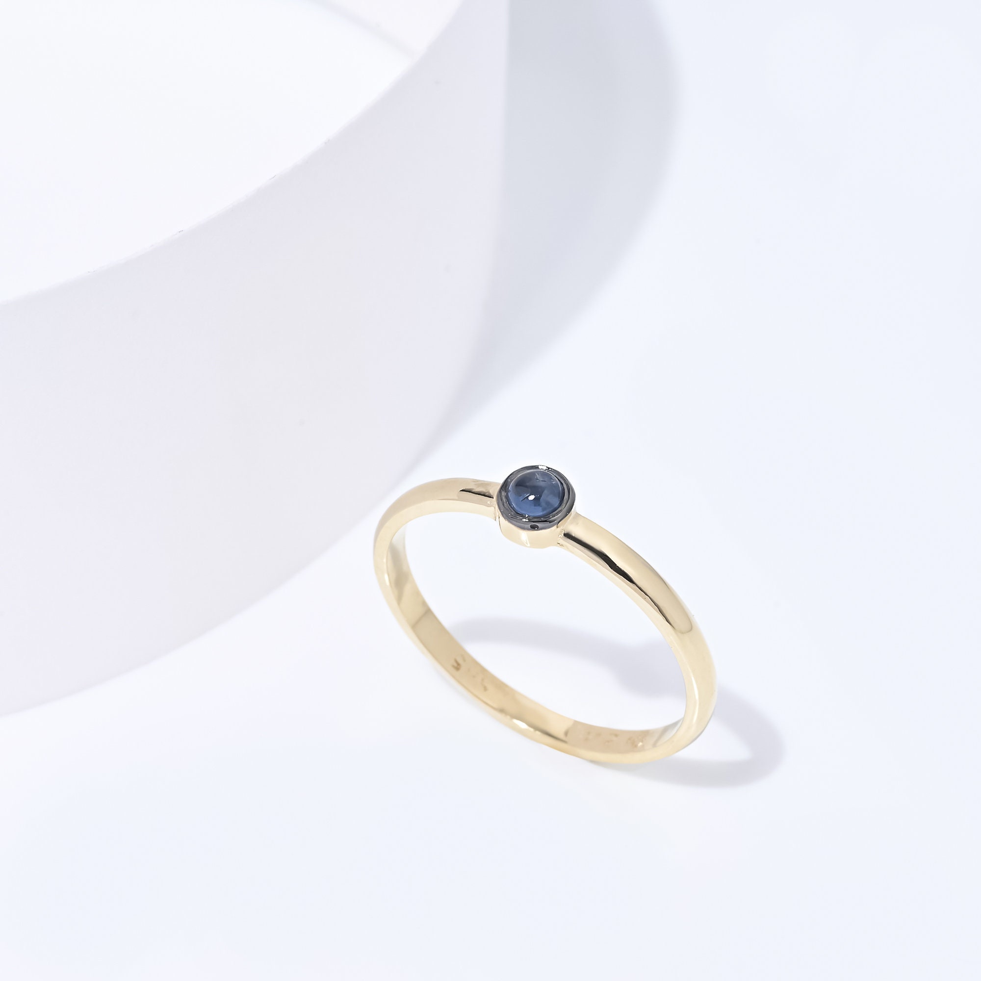 14K Solid Gold Sapphire Ring Blue Sapphire Ring Gemstone - Etsy