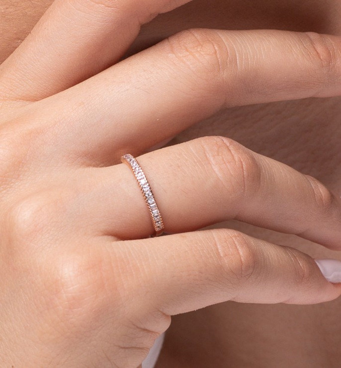 Half Eternity Ring Half Eternity Band Wedding Band - Etsy