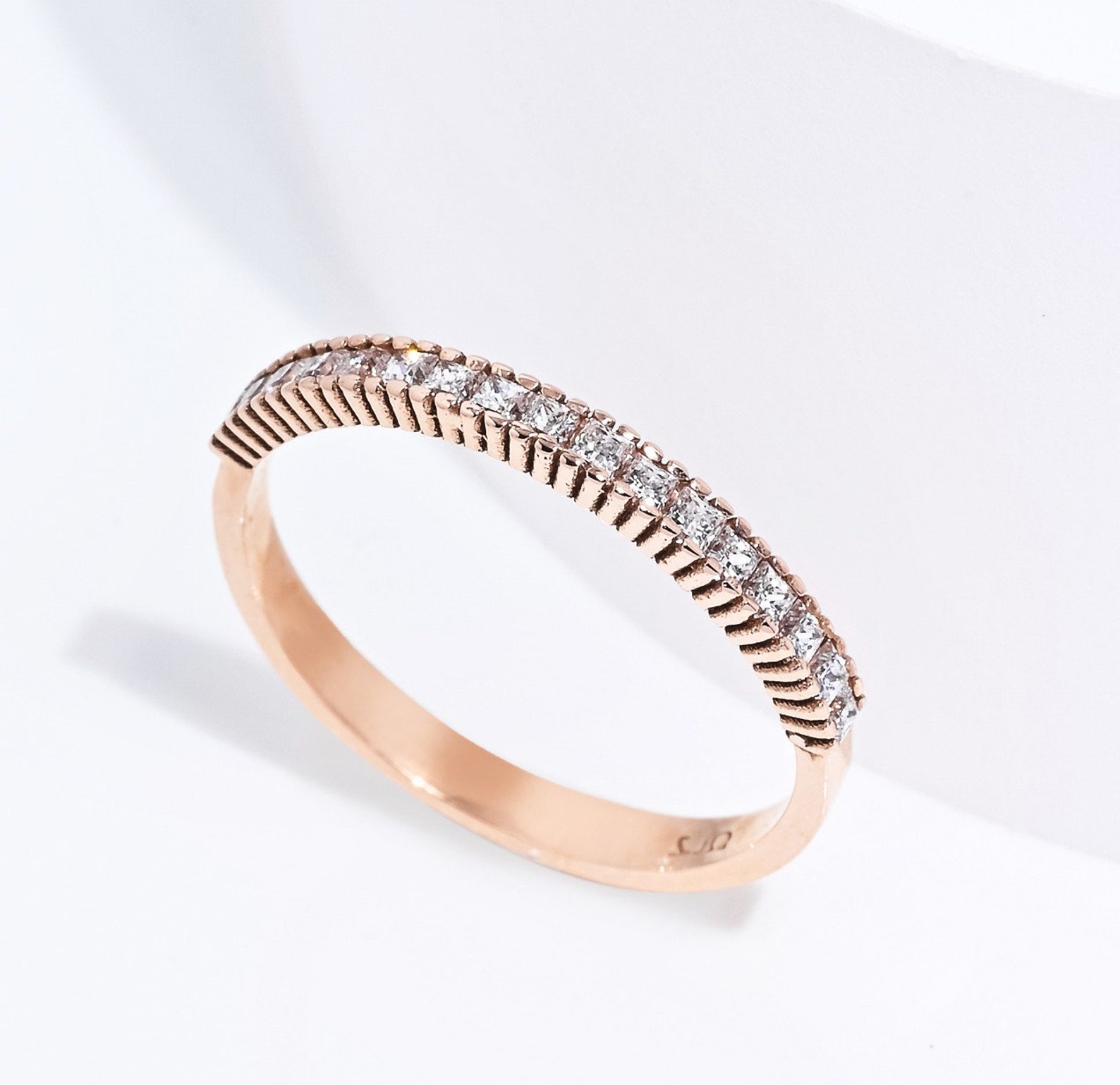 Half Eternity Ring Half Eternity Band Wedding Band - Etsy