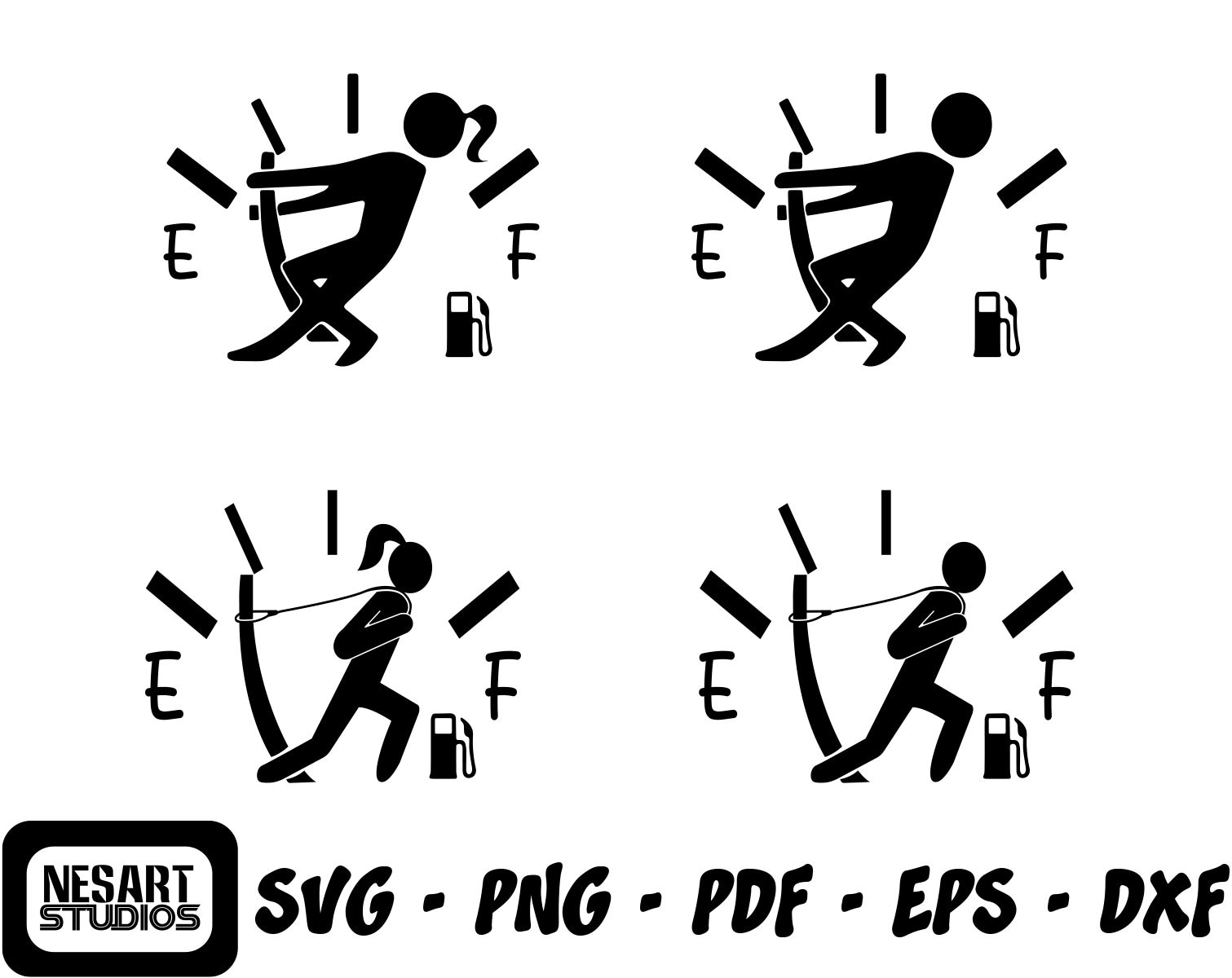 Gas Gauge SVG, SVG, Long Hair Empty Gas Svg, SVG, Funny Svg, Svg Files ...