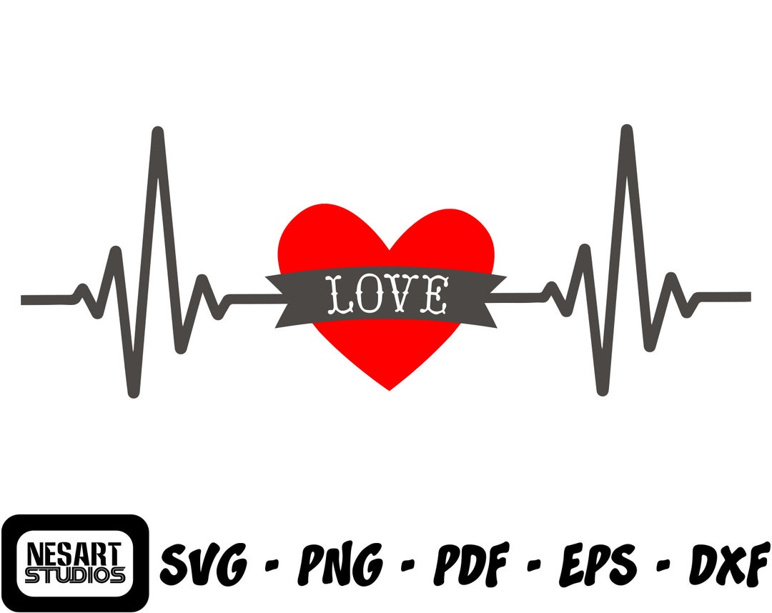 Heart Beat Svg, Ekg Svg, Heartbeat Svg, Heartbeat Clipart, Heartbeat ...